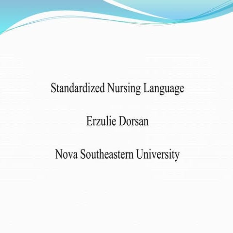 Standardized nursing language powerpoint | PPTX