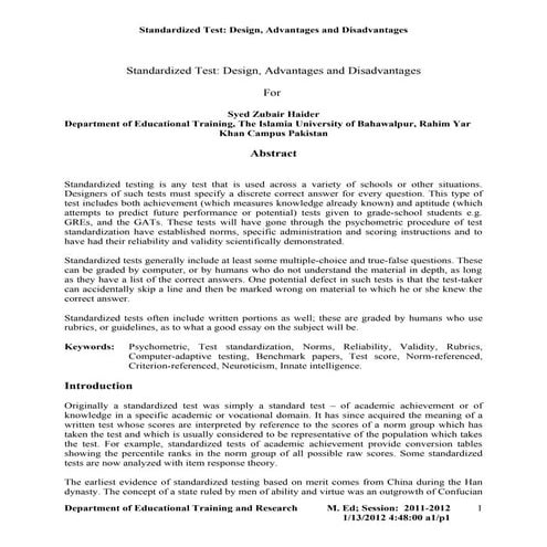 Standardized test | DOC