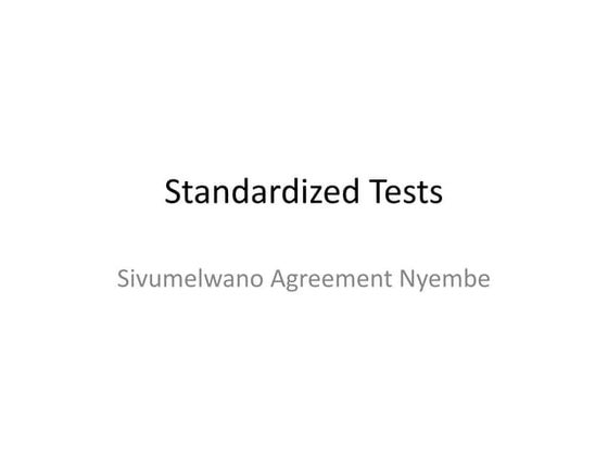 Advantages of standardized test | PPTX | Standardized Testing ...
