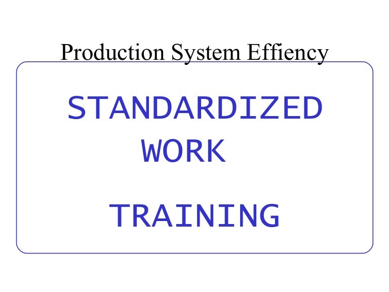 Standardized Work 