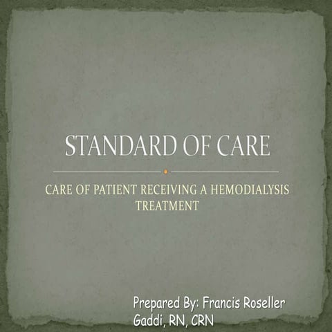 Standard Of Care | PPTX
