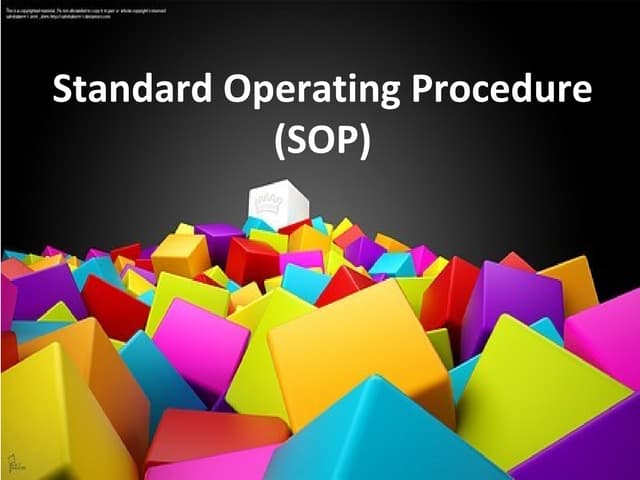 Standard operating procedure (sop) | PPTX