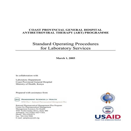 Standard operating procedures_for_laboratory_services | PDF