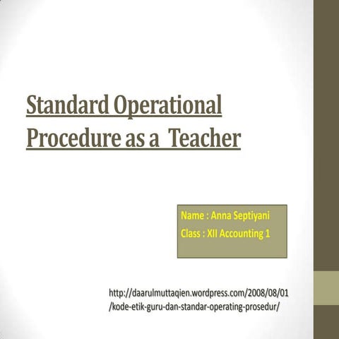 Standard operational procedure | PPTX