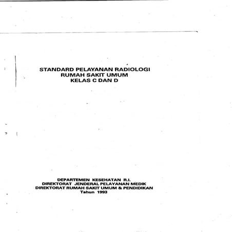 Standard pelayanan radiologi rsu kelas c dan d | PDF