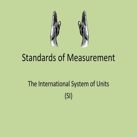Standards Of Measurement | PPT