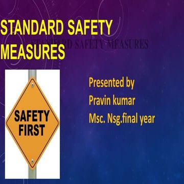 Standard safety measures | PPTX