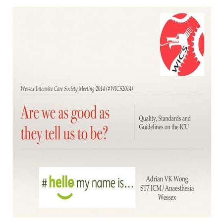 Standards and quality wics 2014 | PDF