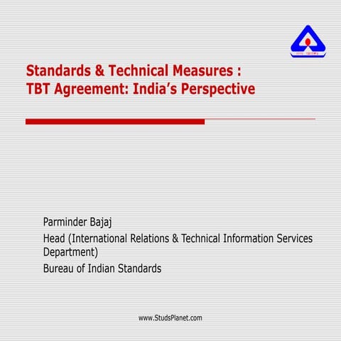 Standards and technical measures wto | PPT