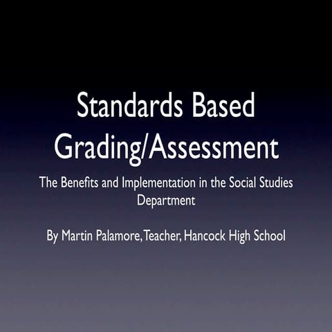 Standards based assessment | PPTX