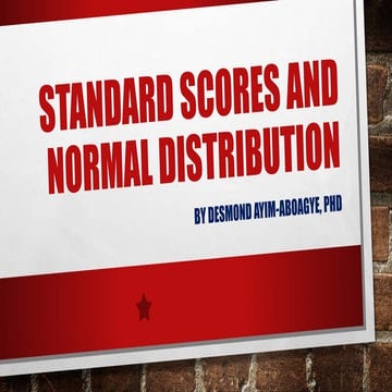 Converting normal to standard normal distribution and vice versa ppt | PPTX