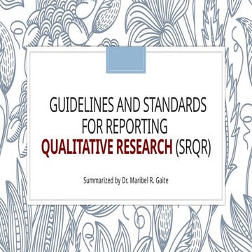 Standards for Reporting Qualitative Research.pptx