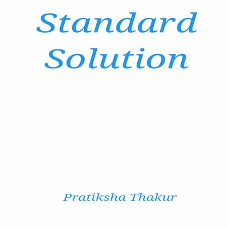 Standard Solution | PDF
