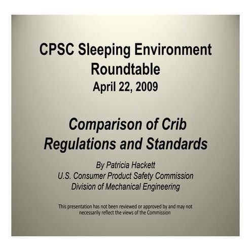 CPSC crib standards review | PDF