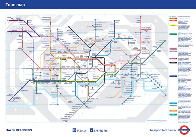 London Tube Map Zones