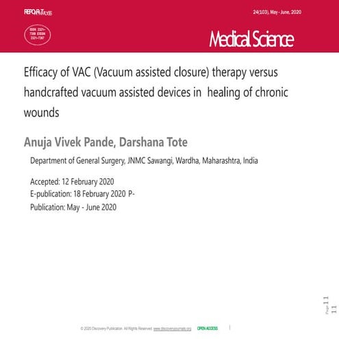 VACUUM ASSISTED WOUND THERAPY | PPTX