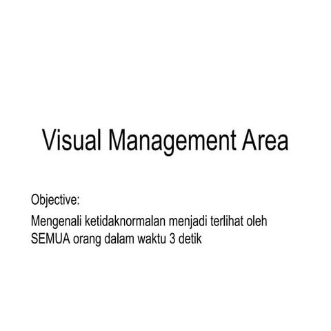 Standard Visual Management Area for industry | PPT