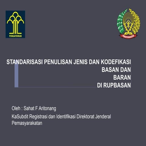 Standarisasi penulisan jenis dan jumlah basan dan baran | PPTX