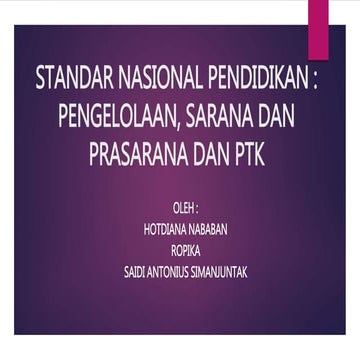 Standar nasional pendidikan | PPTX