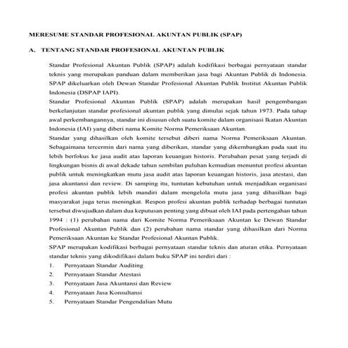 STANDAR PROFESIONAL AKUNTAN PUBLIK (SPAP) | DOCX