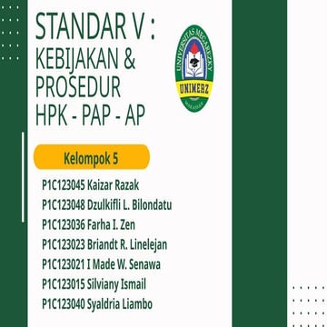 STANDAR V-HPK-PAP-AP Kelompok 5.pptxpptxpptxpptx | PPTX