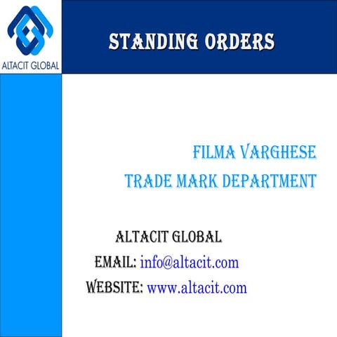 Standing orders | PPT