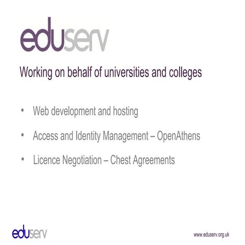 Introduction to Eduserv | PPT