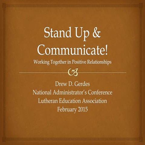Stand up & communicate! | PPT