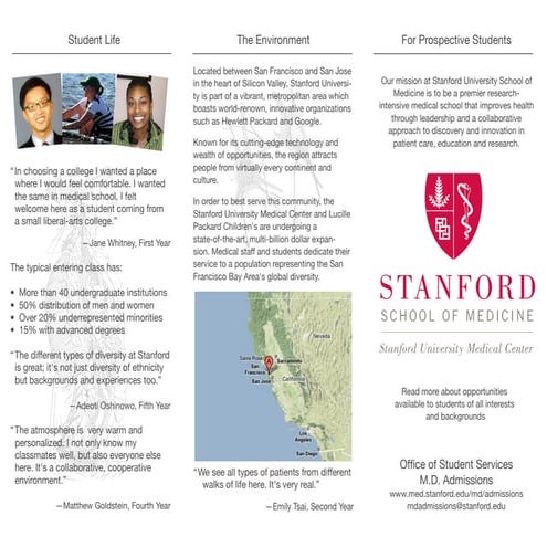 Stanford M.D. Program Brouchure 2009 | PPT