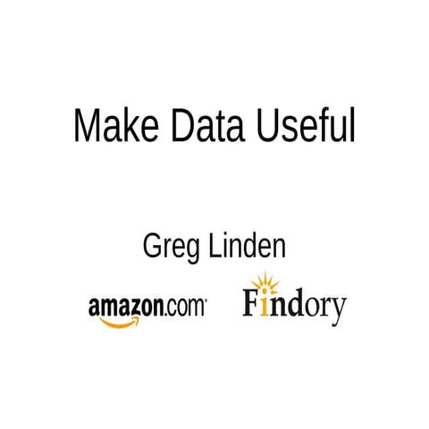 Stanford Data Mining Amazon GoogleCaseStudy - 100ms - Greg Linden | PPT