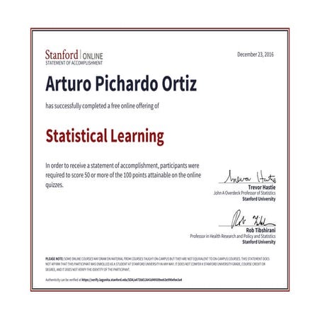 Stanford_statistics_Certificate_of_Accomplishment | PDF