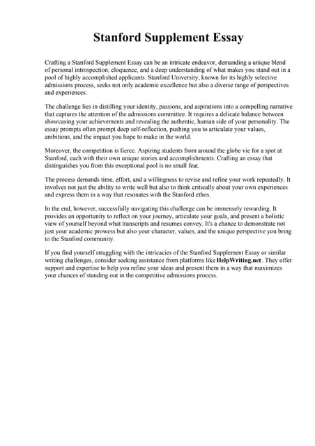 Stanford Admission Essays.pdf | Education
