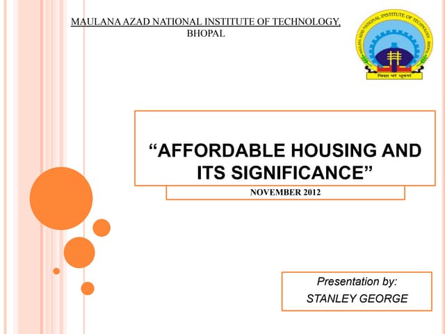 Group housing case study | PPTX