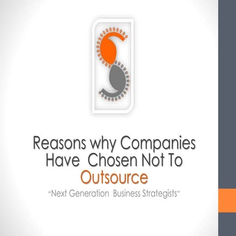 Fundamentals of Insourcing and Outsourcing | PDF