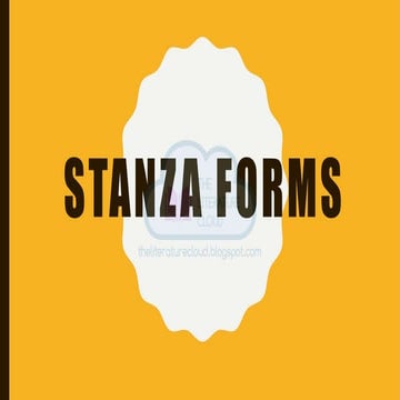 Stanza forms | PPT