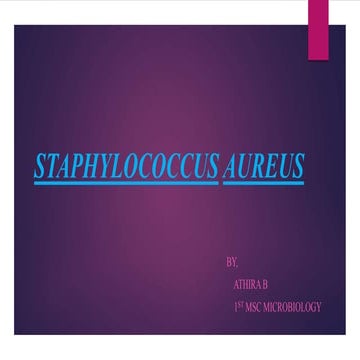 Staphylococcus aureus | PPTX