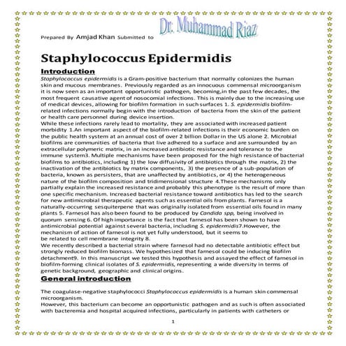 Staphylococcus epidermidis | DOCX