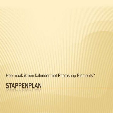 Stappenplan weekkalender | PPTX