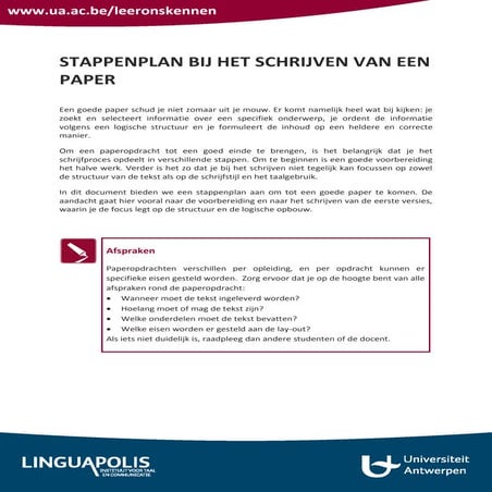 Stappenplan | PDF