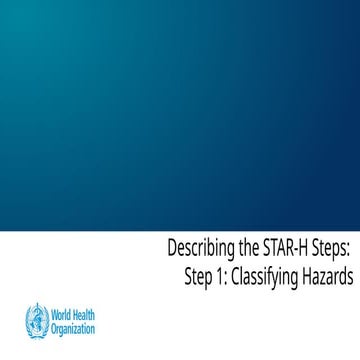 STAR-H Steps in the assessment of hazard | PPTX