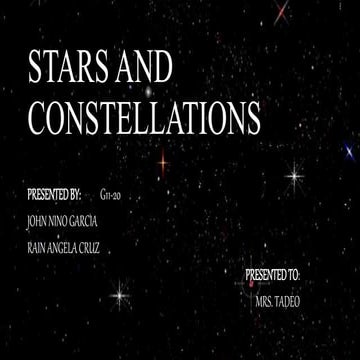 Stars and Constellations | PPTX