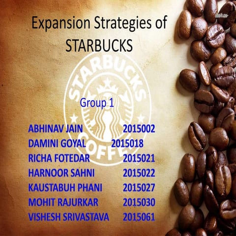 Expansion Strategies of Starbucks | PPTX