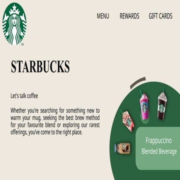 Starbucks sample powerpoint design idea PPT | PPTX