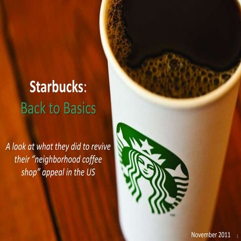 Starbucks Back To Basics 11.16