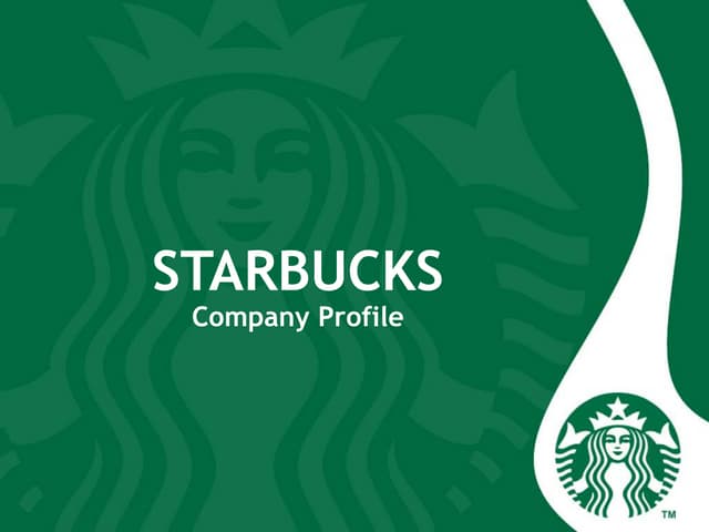 Starbucks company profile PPT