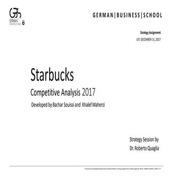 Starbucks competitive analysis, dec 2017 | PDF