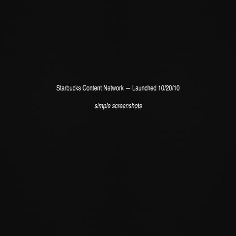 Starbucks Content Network | PDF