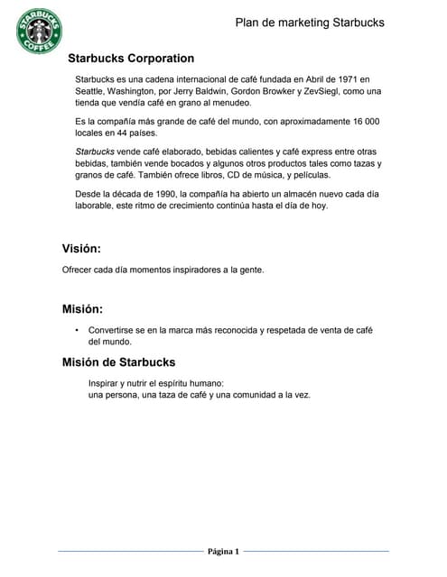 Análisis estratégico de Starbucks | PDF