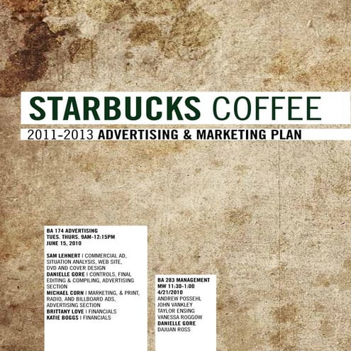 Starbucks marketing plan | PDF