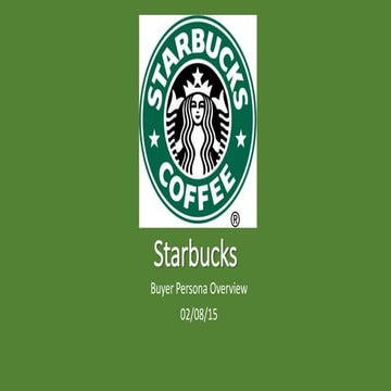 Starbucks Persona Profile | PPTX